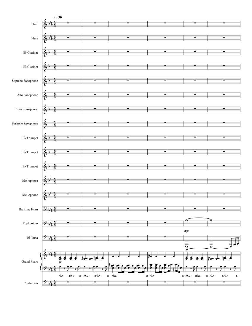 Second Marching Show (WIP) Sheet Music for Piano, Euphonium, Tuba ...