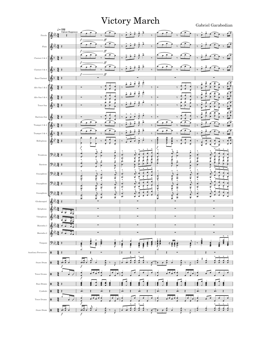 Rampage!!! - Gabriel Garabedian Sheet Music for Trombone, Flute piccolo, Flute, Clarinet in b ...