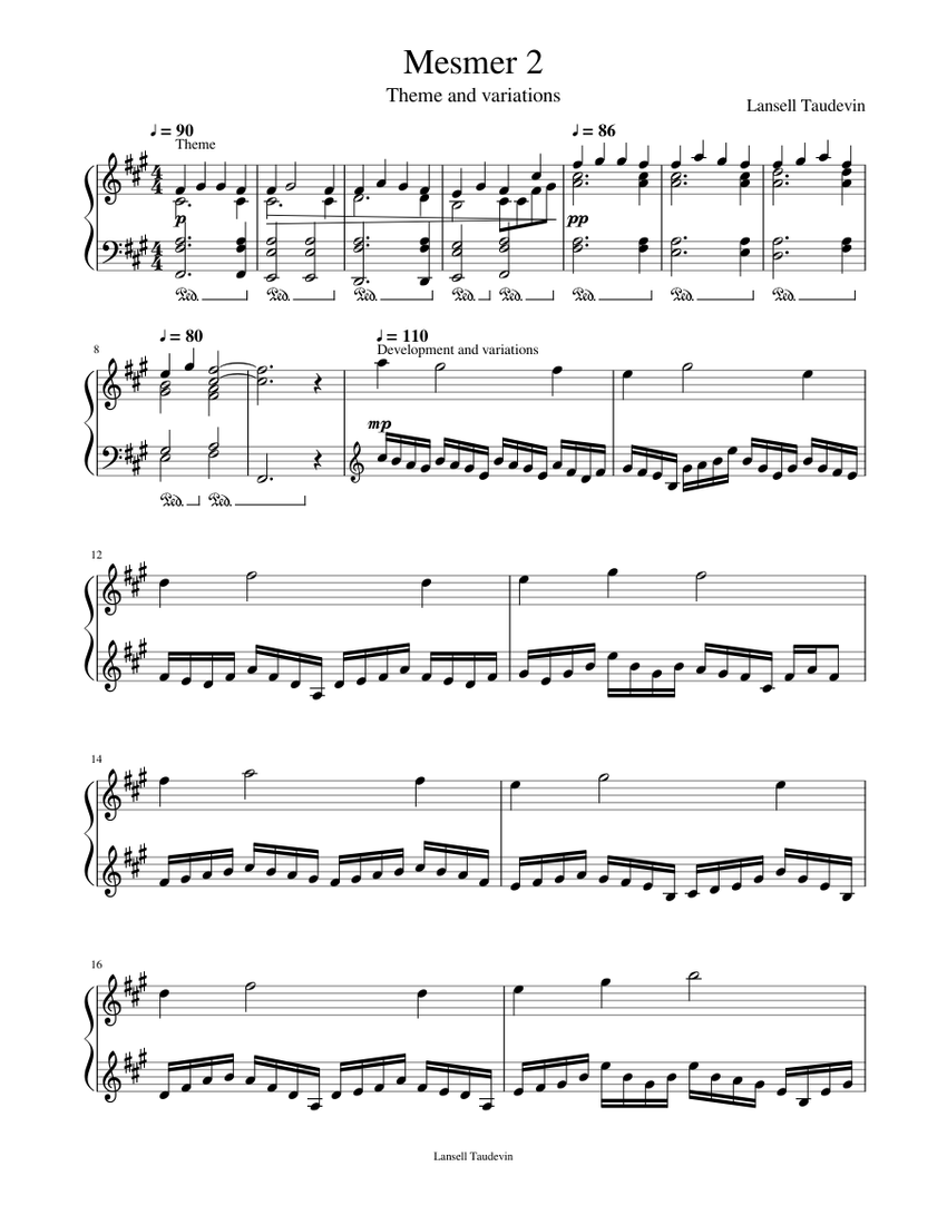 Mesmer 2 - piano tutorial