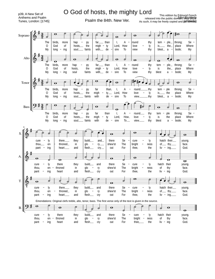 O God of hosts, the mighty Lord - John Broderip Sheet music for Bass ...