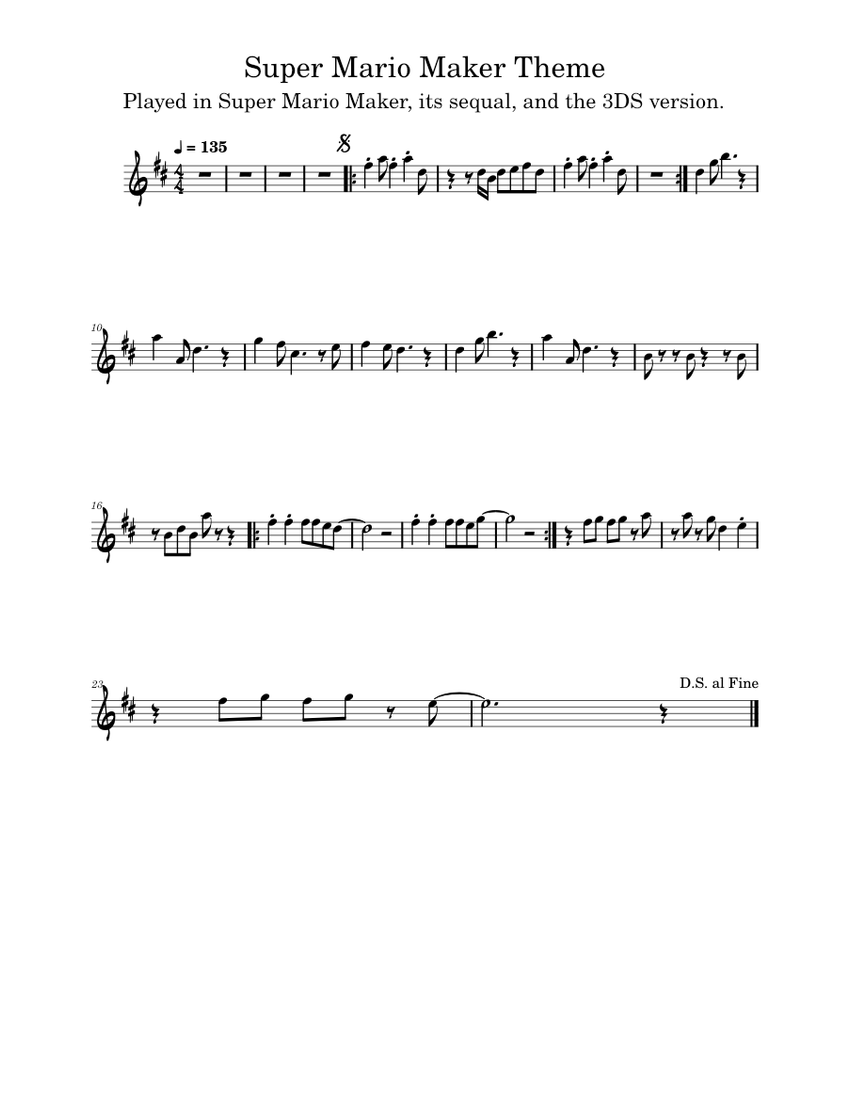 Super Mario Maker Title Theme – Koji Kondo for Trumpet Sheet Music for ...