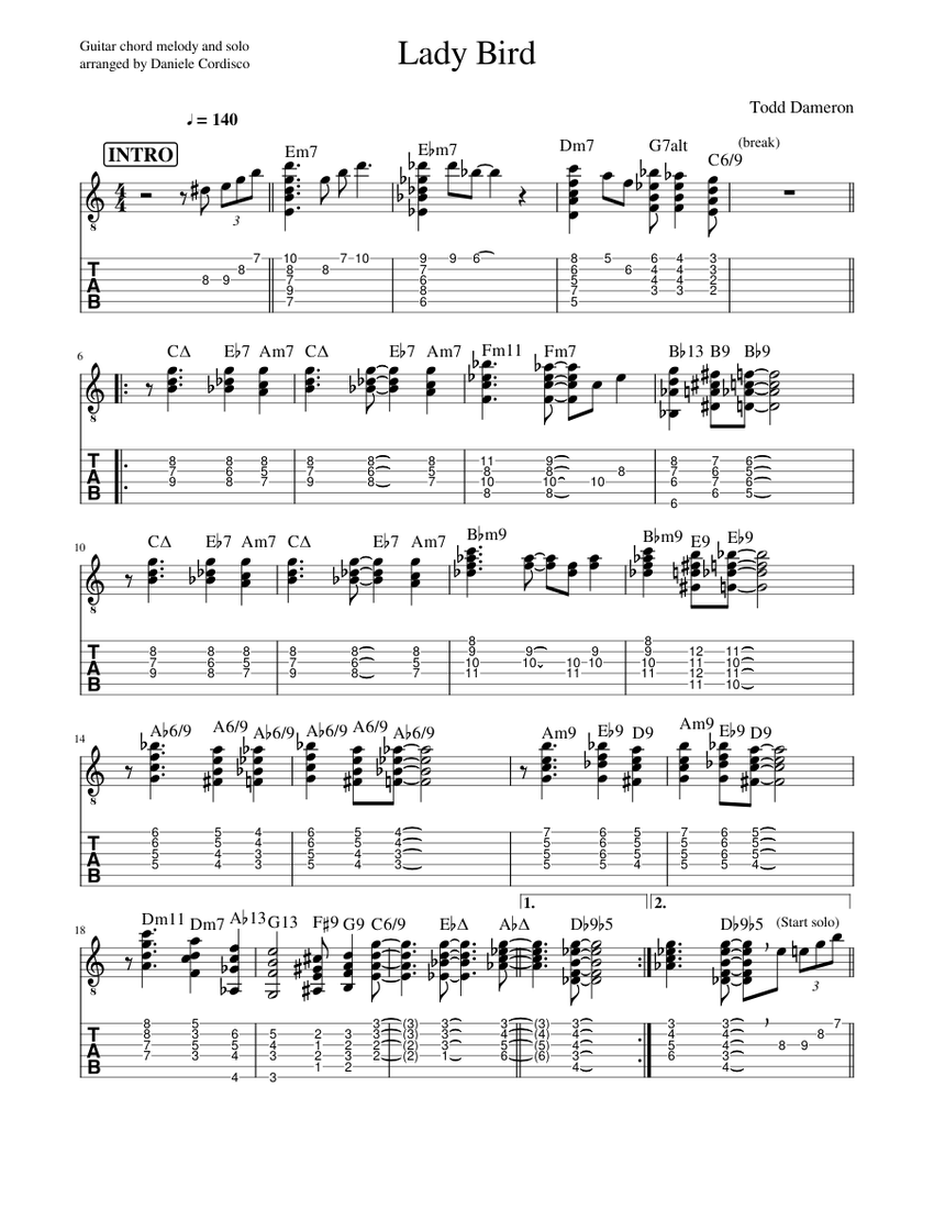 lady melody guitar chords