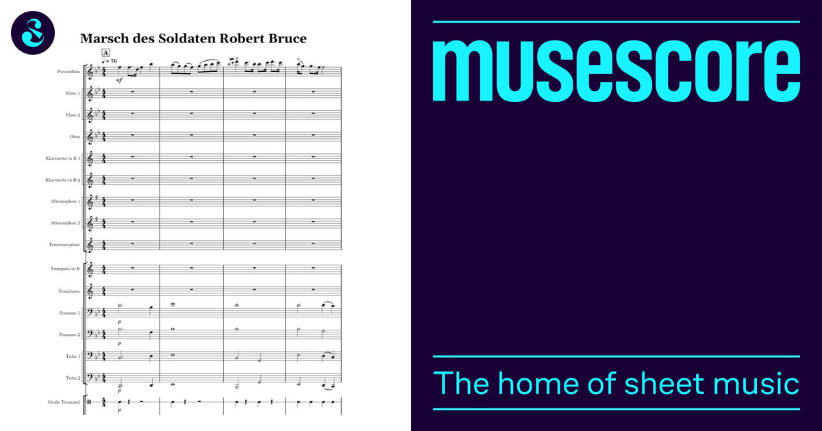 Marsch des Soldaten Robert Bruce – Traditional Sheet Music for Trombone ...
