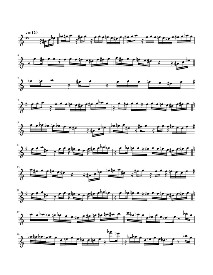 Chromazone - Michael Brecker solo Sheet Music for Voice (other) (Solo ...