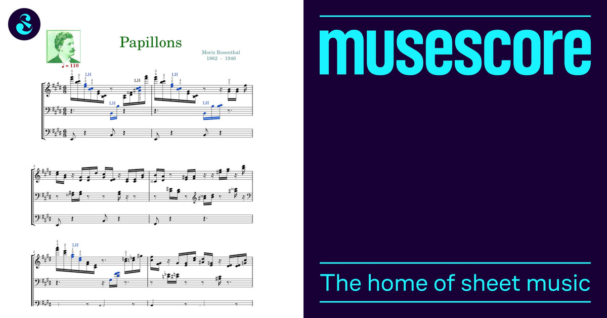 Papillons Sheet Music for Piano (Solo) | MuseScore.com