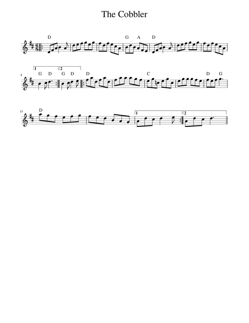 The Cobbler Sheet music for Piano (Solo) Easy | Musescore.com