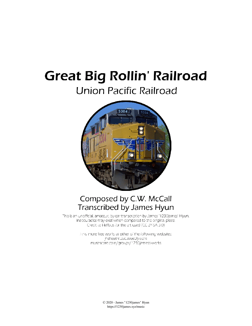 Union Pacific - Great Big Rollin' Railroad Sheet Music for Clarinet in ...