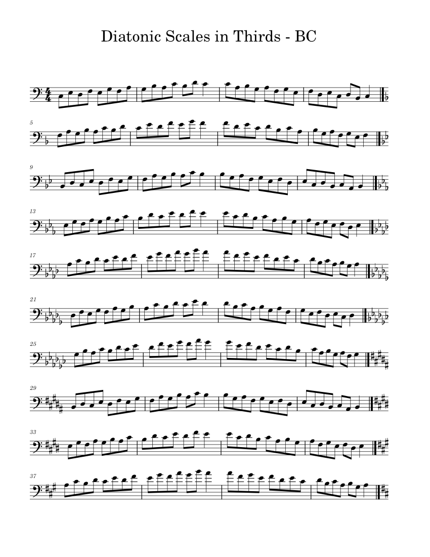 Diatonic Scales in Thirds - BC Sheet music for Trombone (Solo ...