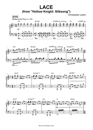 Play Official version of Lace Sheet Music by Christopher Larkin for Piano | MuseScore.com