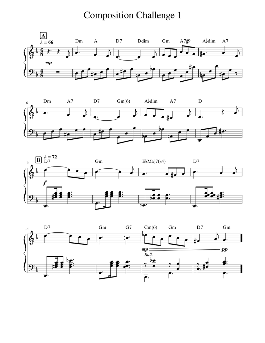 Binary form Sheet music for Piano (Solo) Easy | Musescore.com