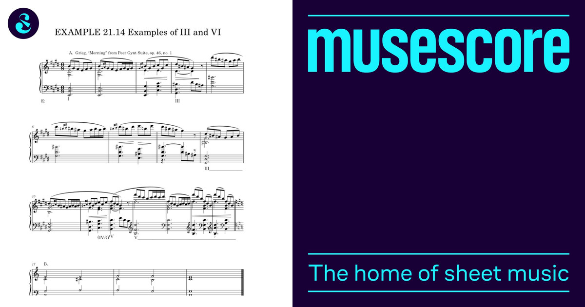 EXAMPLE 21.14 Examples of III and VI – fernandomoraa Sheet Music for ...