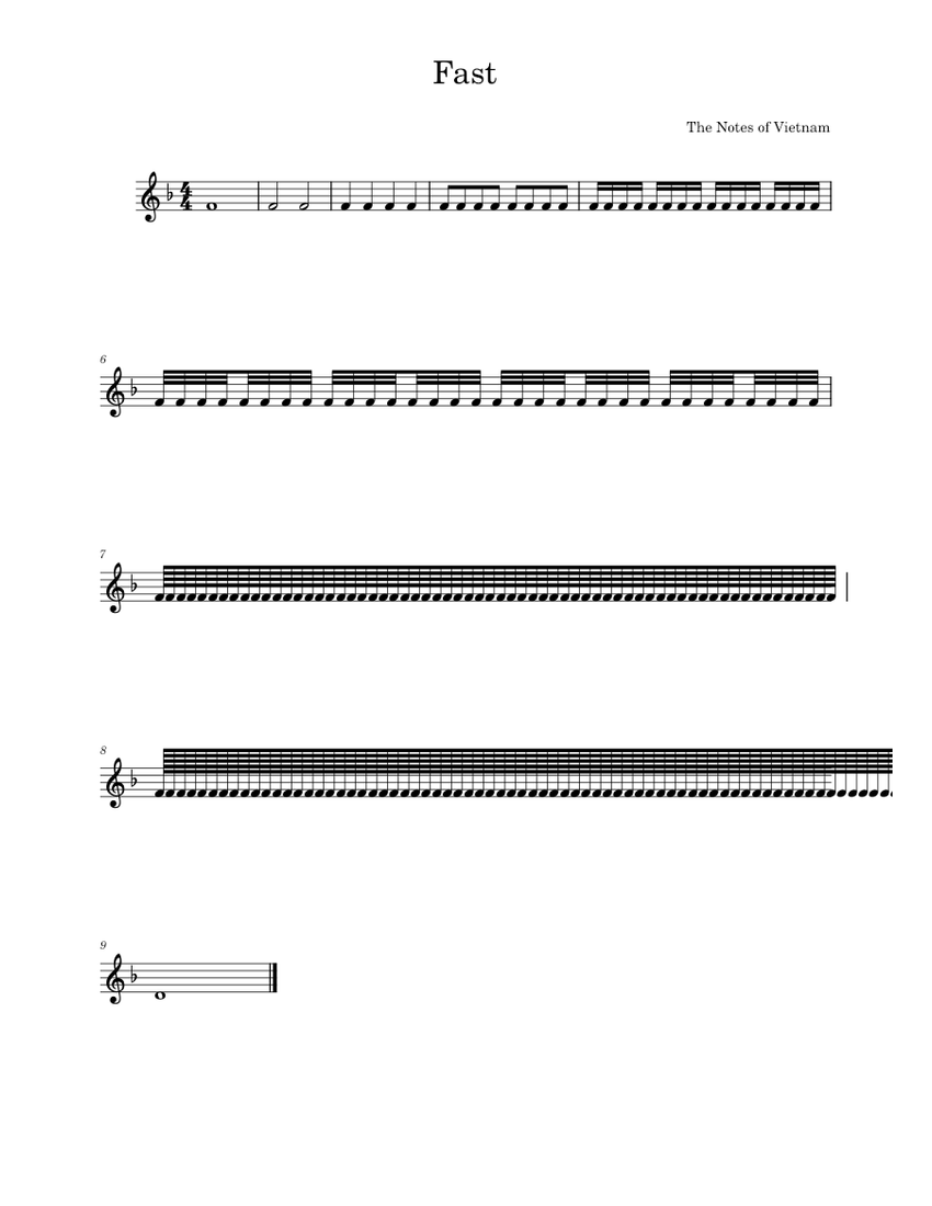 Fast Sheet Music for Piano (Solo) Easy | MuseScore.com