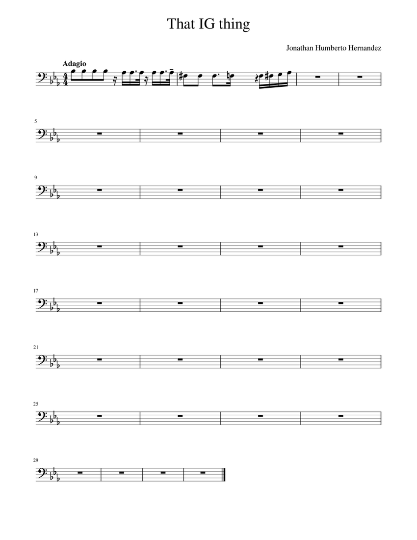 That IG thing Sheet music for Piano (Solo) | Musescore.com