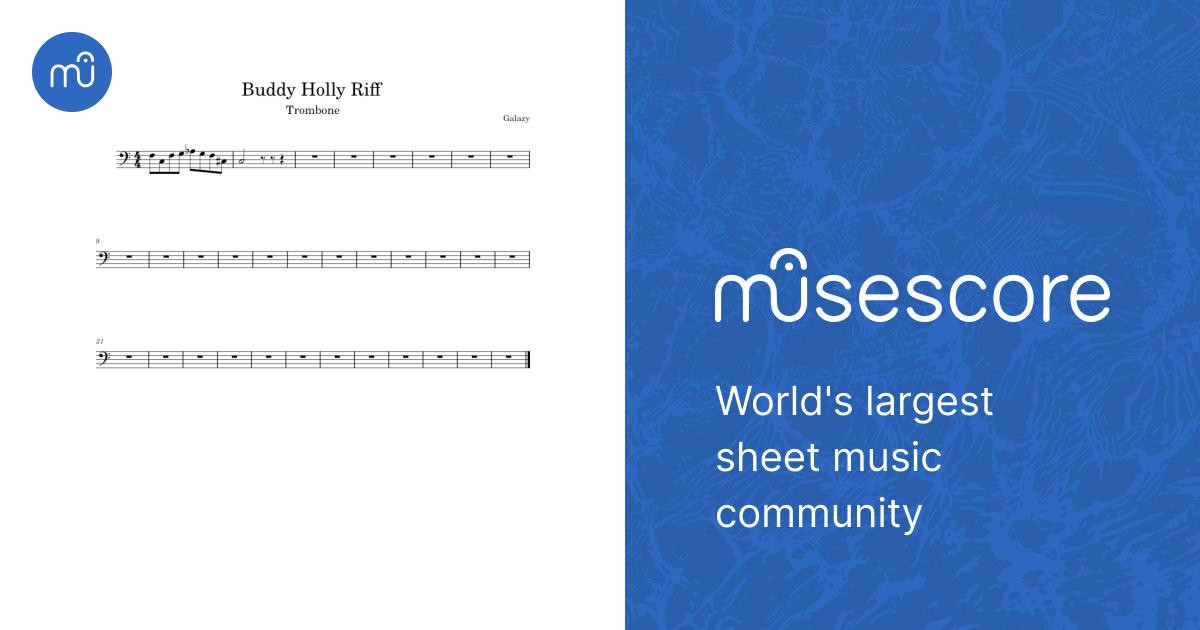Buddy Holly – Weezer Weezer Buddy Holly Riff Trombone Sheet Music for ...