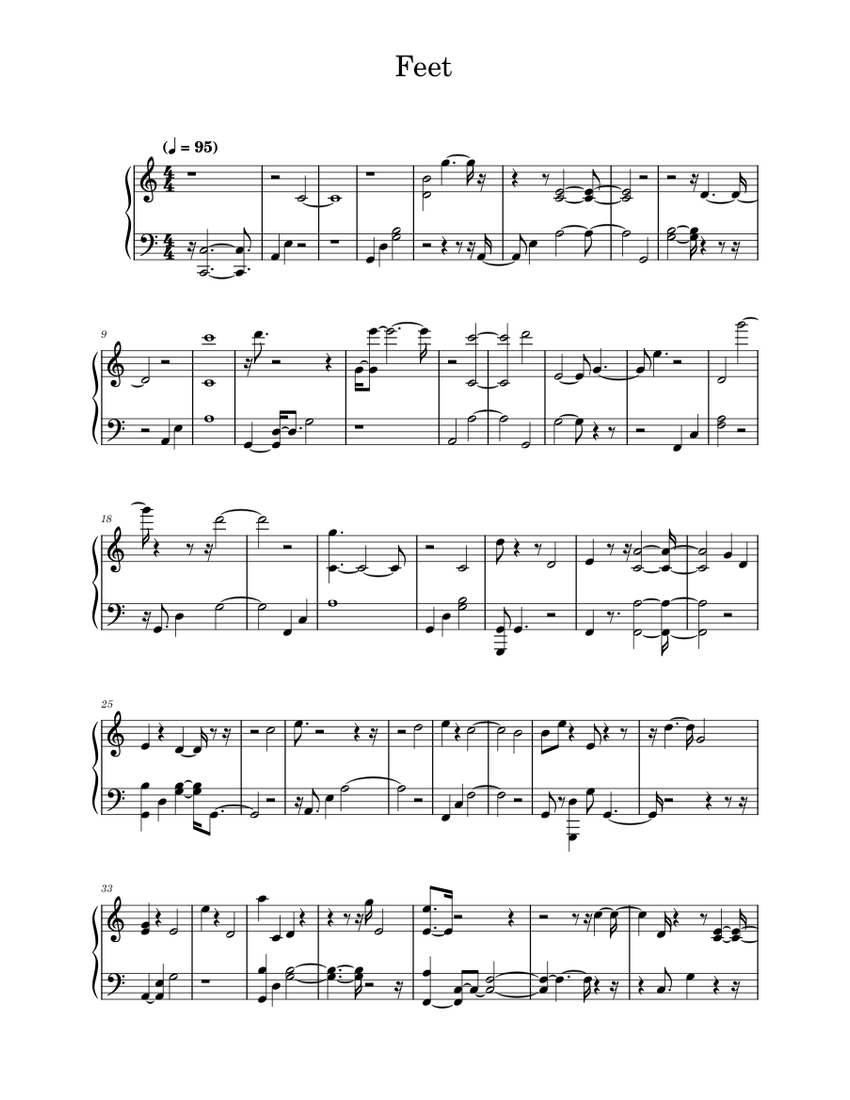 Feet – Hiroshi Yoshimura - 06 Sheet Music for Harp (Solo) | MuseScore.com