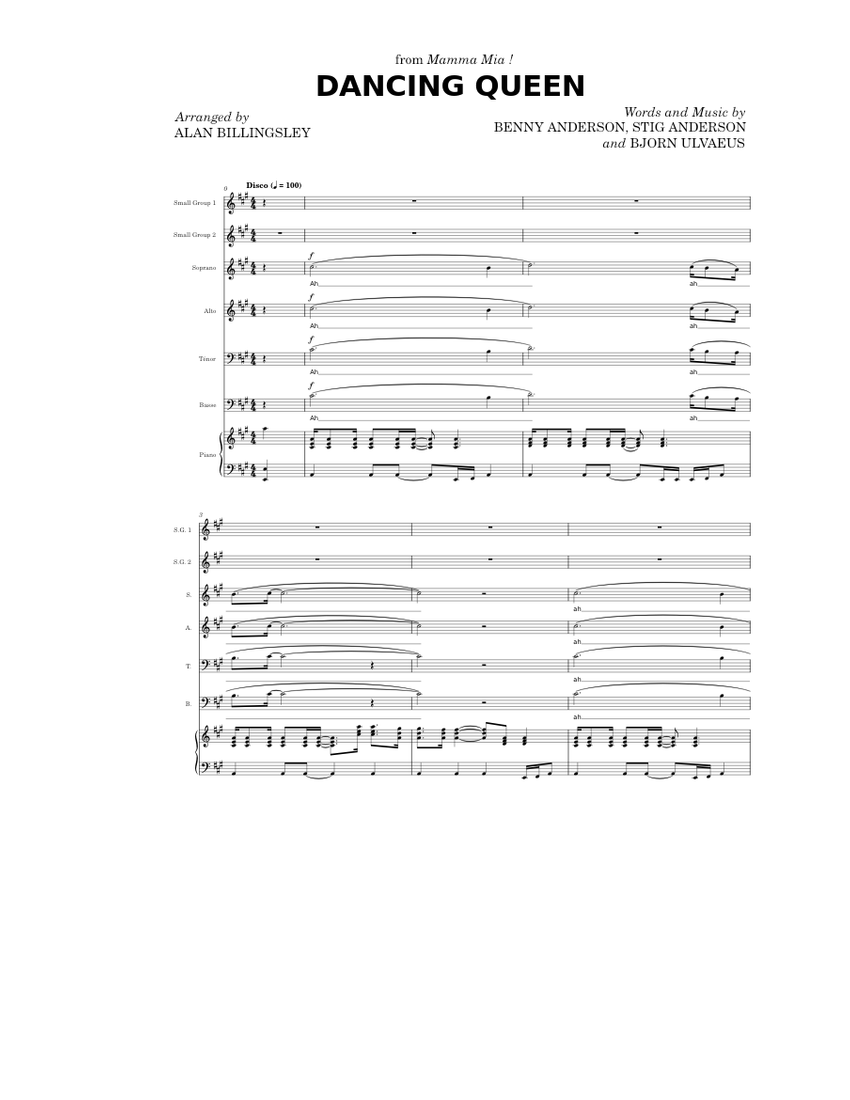 Dancing queen – ABBA - piano tutorial