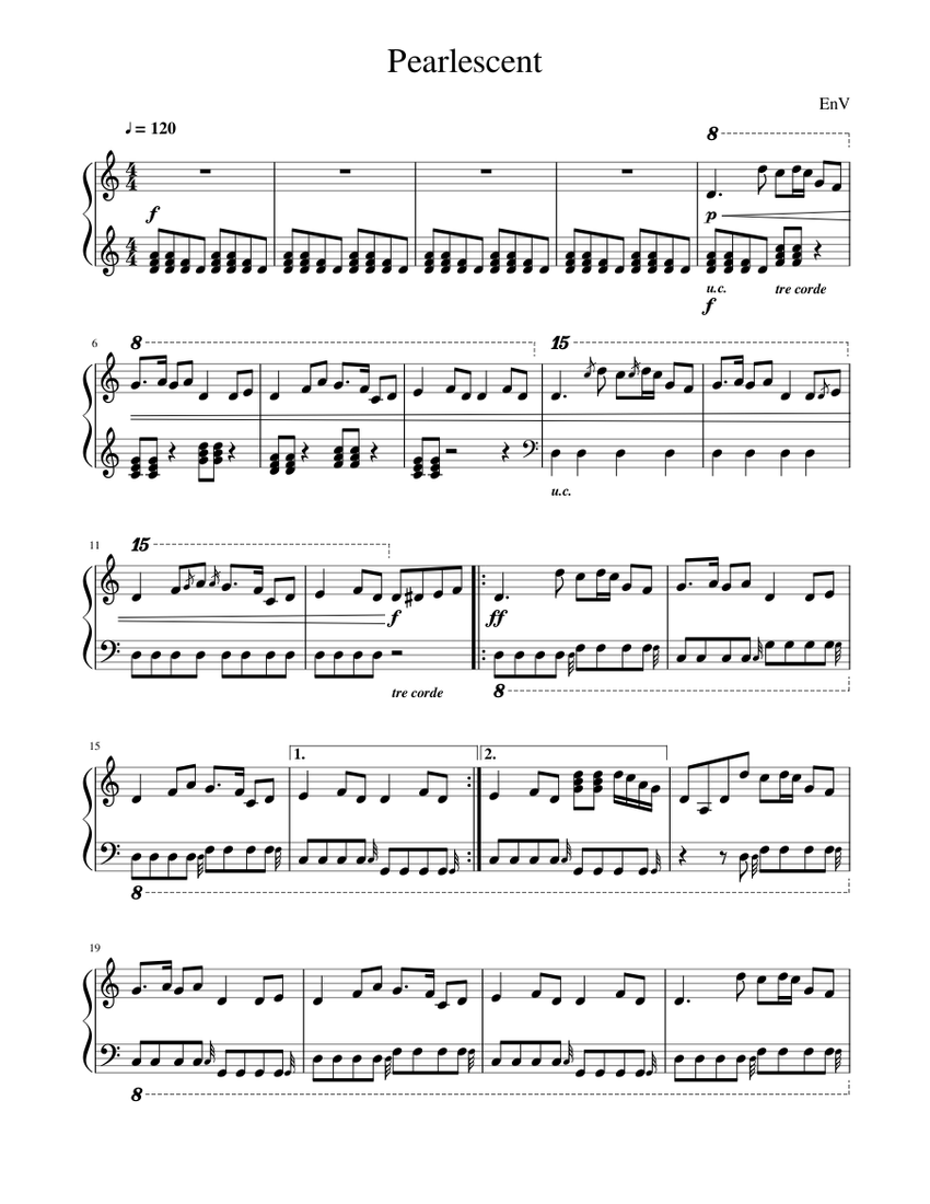 Pearlescent Sheet Music for Piano (Solo) | MuseScore.com