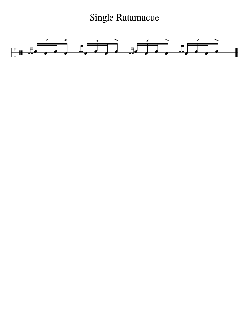 Single Ratamacue Sheet music for Snare drum (Solo) | Musescore.com