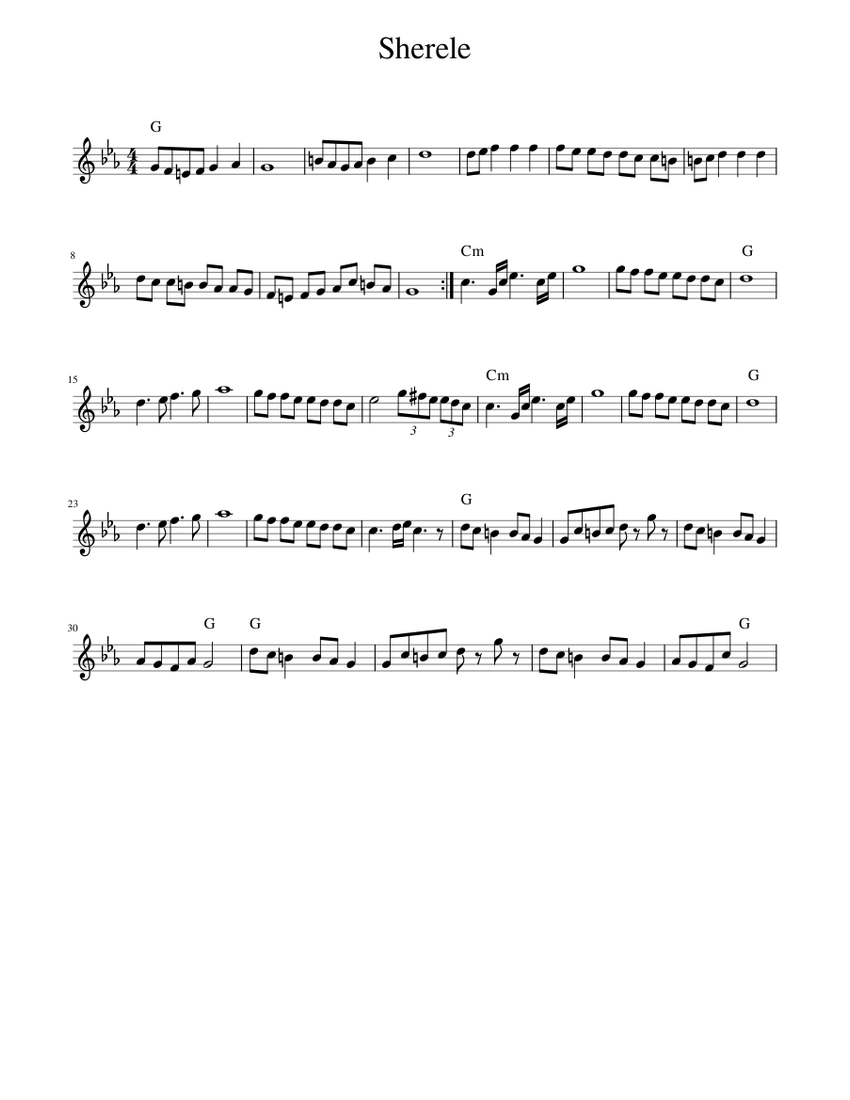 Sherele Sheet music for Piano (Solo) | Musescore.com
