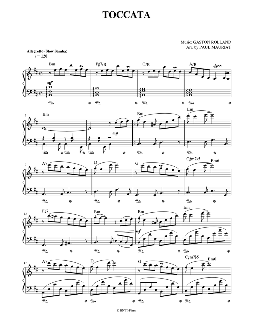 TOCCATA Sheet music for Piano (Solo) | Musescore.com