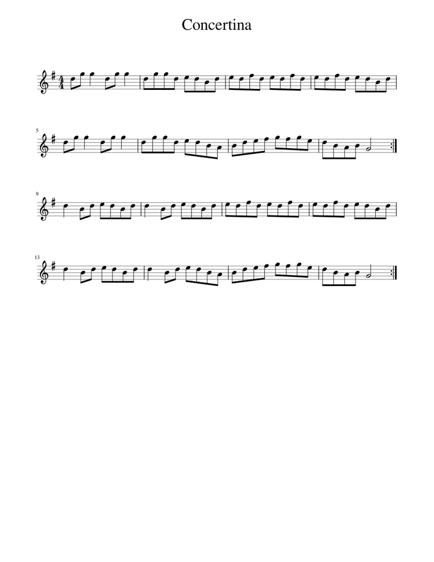 Concertina Sheet Music for Piano (Solo) easy | MuseScore.com