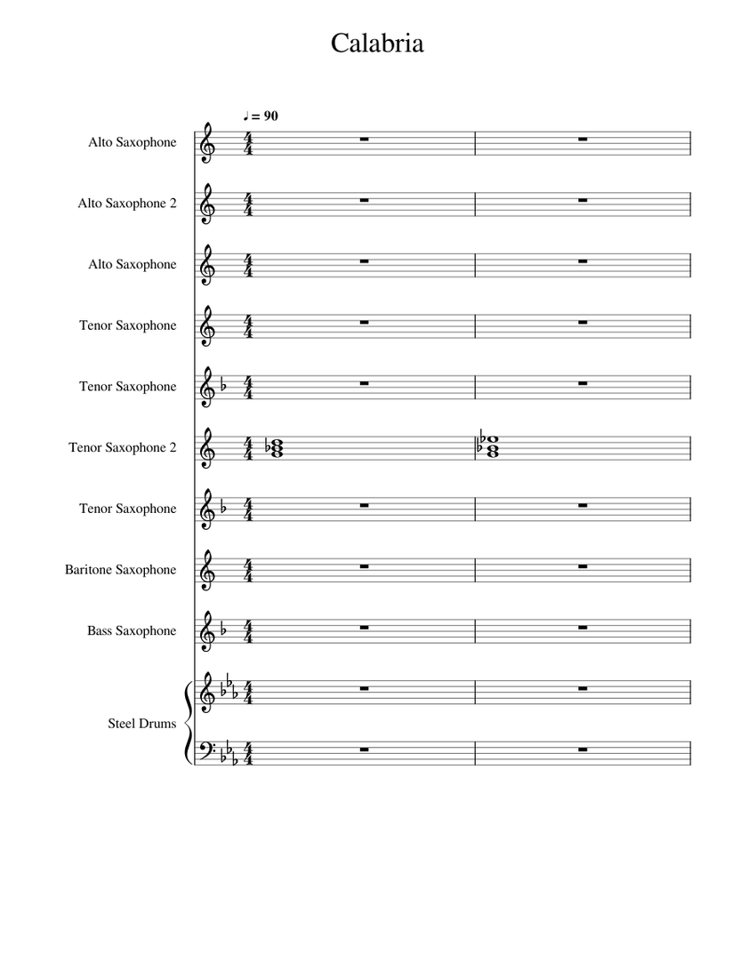 Sax Fanfare Sheet Music for Saxophone tenor, Steel drums, Saxophone ...