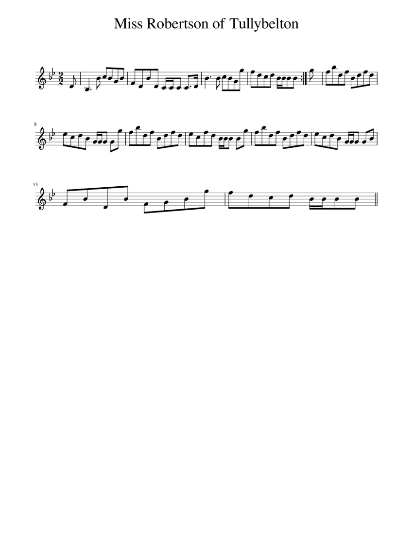 Miss Robertson of Tullybelton Sheet music for Piano (Solo) Easy ...