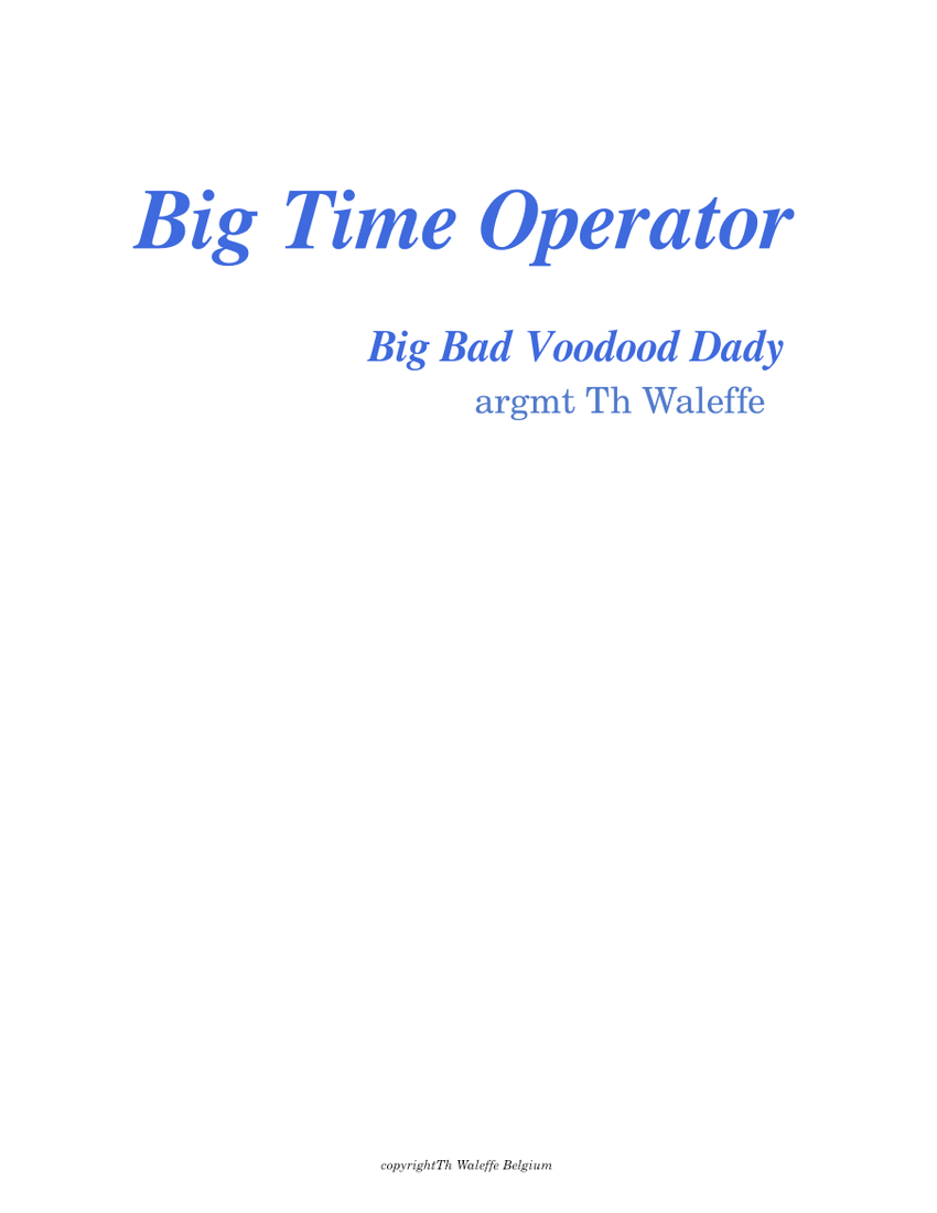 big time operator Sheet Music for Piano, Trombone, Trombone bass ...