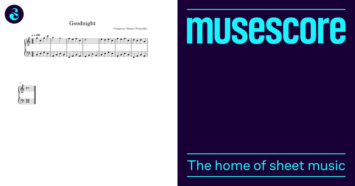 Goodnight – 013229 Sheet music for Piano (Solo) Easy | Musescore.com