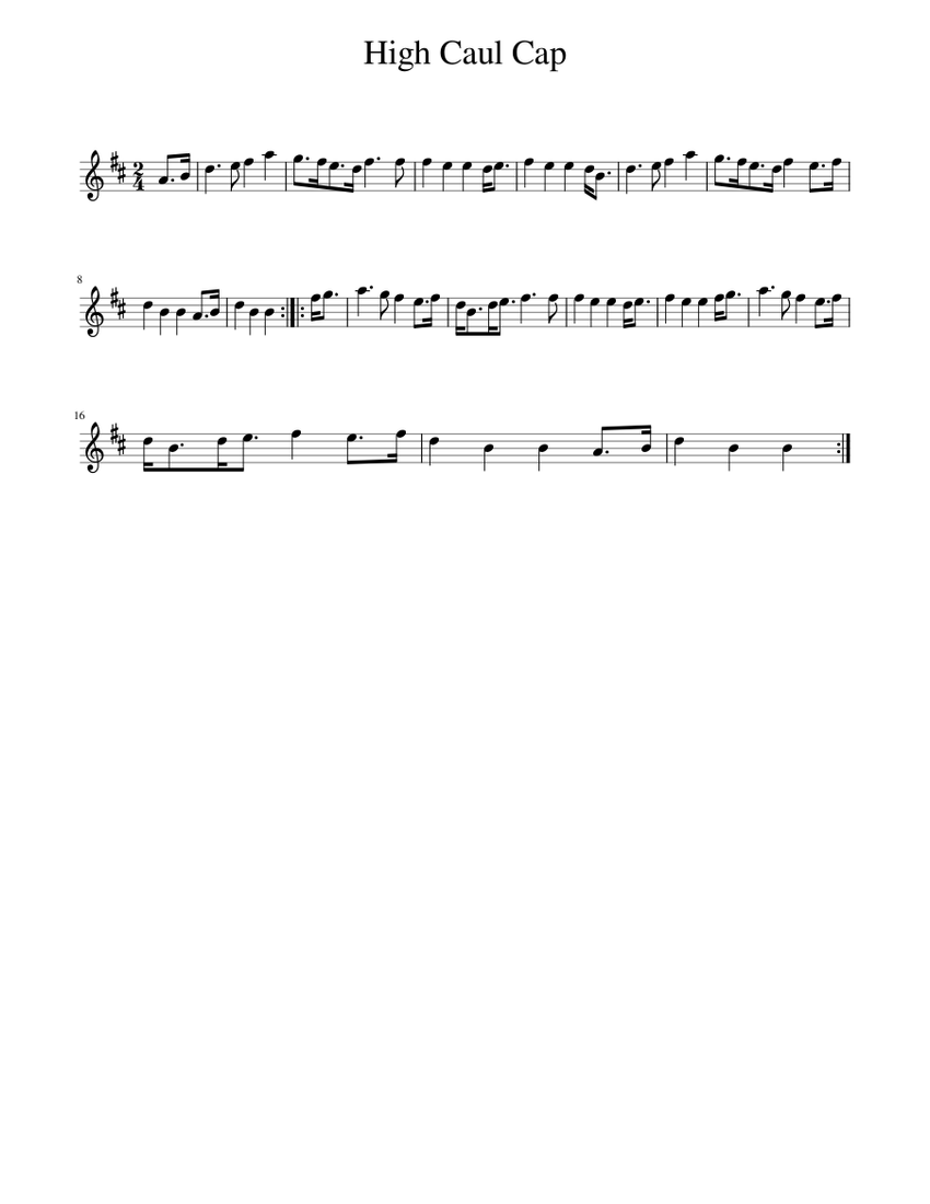 High Caul Cap Sheet music for Piano (Solo) Easy | Musescore.com