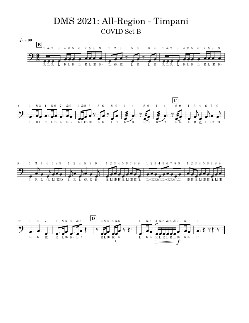 DMS_2021__All-Region_-_Timpani Sheet music for Timpani (Solo ...
