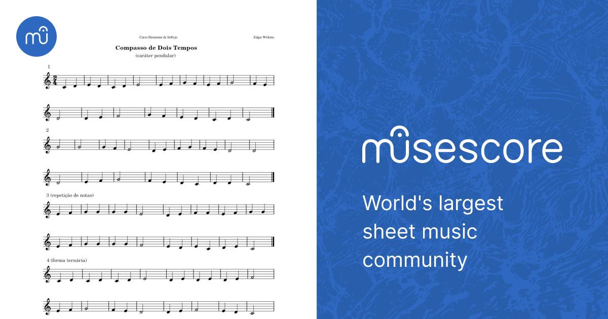 Solfejo Elementar Edgar Willems - 1 ao 20 – Edgar Willems Sheet music ...