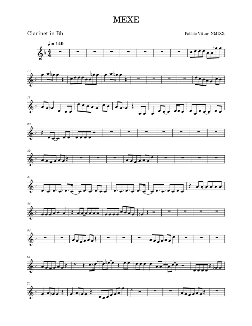 MEXE – Pabllo Vittar, NMIXX Sheet Music | MuseScore.com
