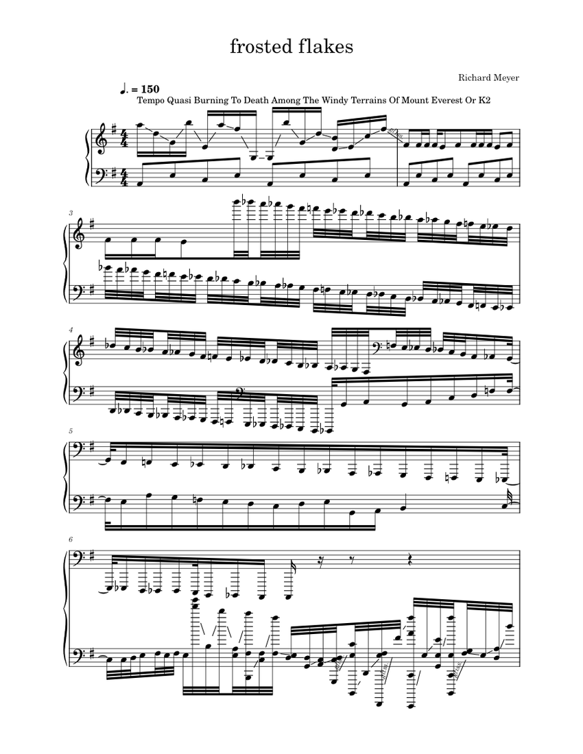 frosted flakes Sheet music for Piano (Solo) | Musescore.com