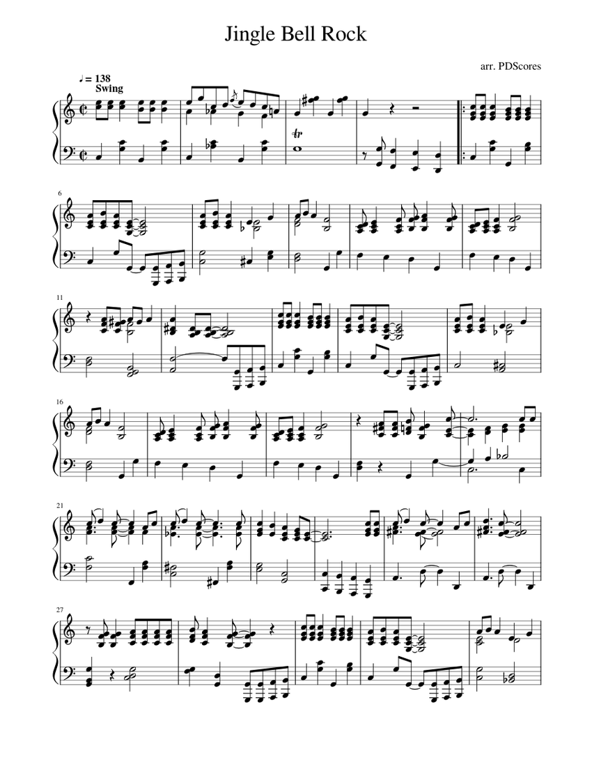 Jingle Bell Rock Sheet music for Piano (Solo) | Musescore.com