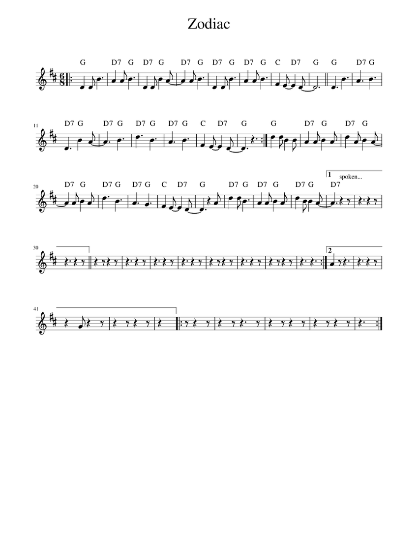 Zodiac Sheet music for Piano (Solo) Easy | Musescore.com