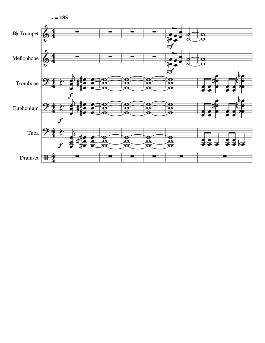 Brass feature Sheet music for Trombone, Euphonium, Tuba, Mellophone ...