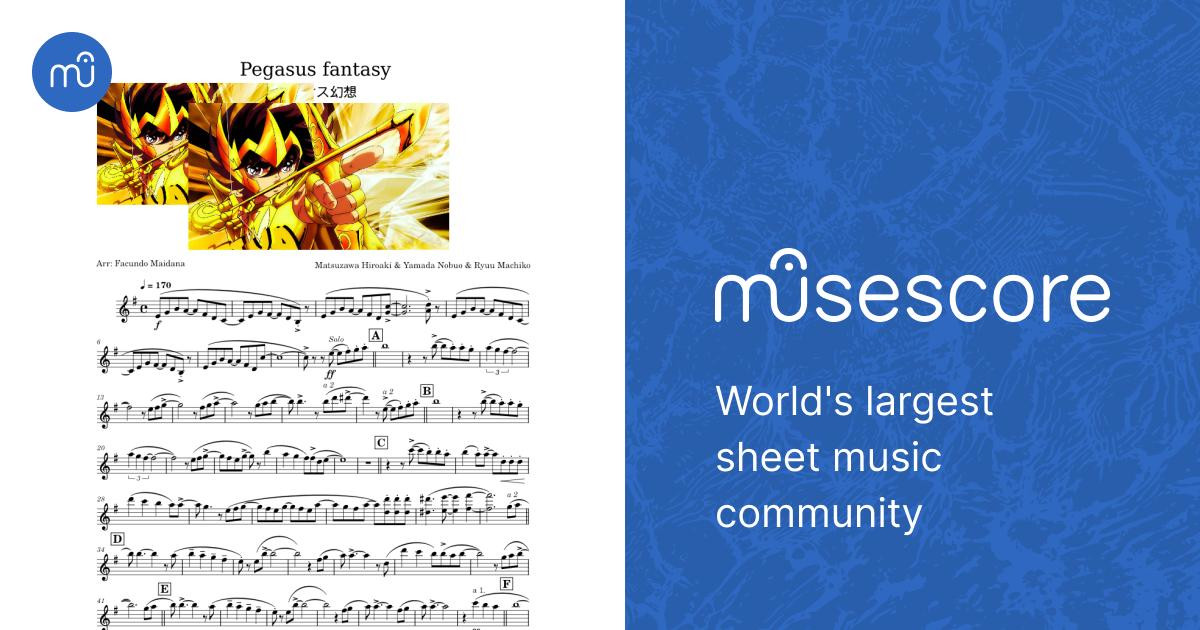 Pegasus fantasy-Clarinetes en Sib1&2 Sheet Music for Clarinet in b-flat ...