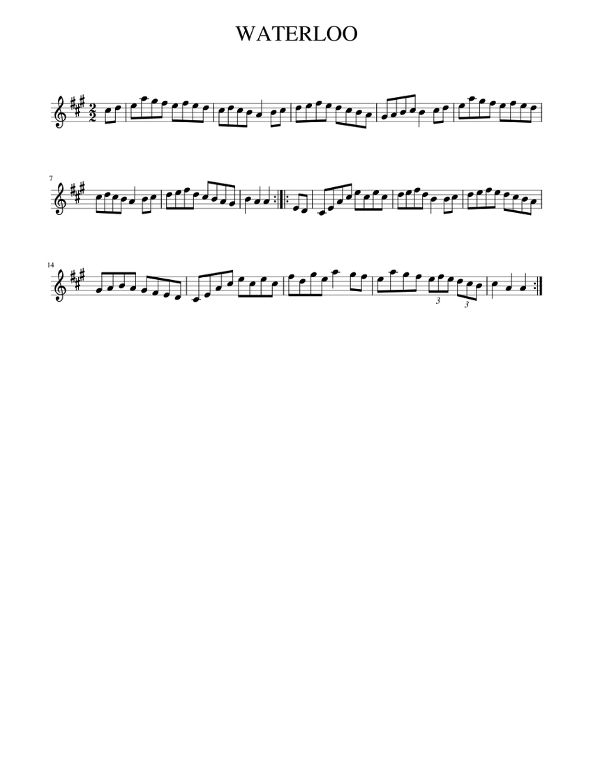 WATERLOO Sheet Music for Piano (Solo) easy | MuseScore.com