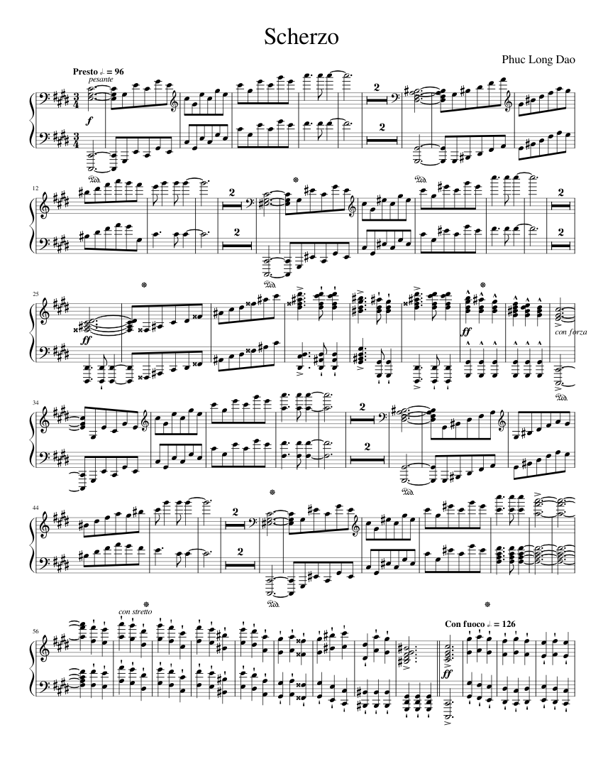 Scherzo (Op. 16) Sheet music for Piano (Solo) | Musescore.com