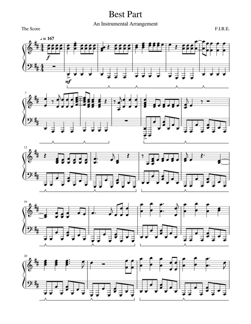 The Score - Best Part Sheet Music for Piano (Solo) | MuseScore.com