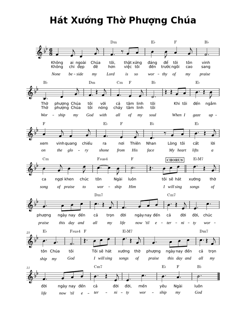 Hat Xuong Tho Phuong Chua Sheet music for Piano (Solo) | Musescore.com