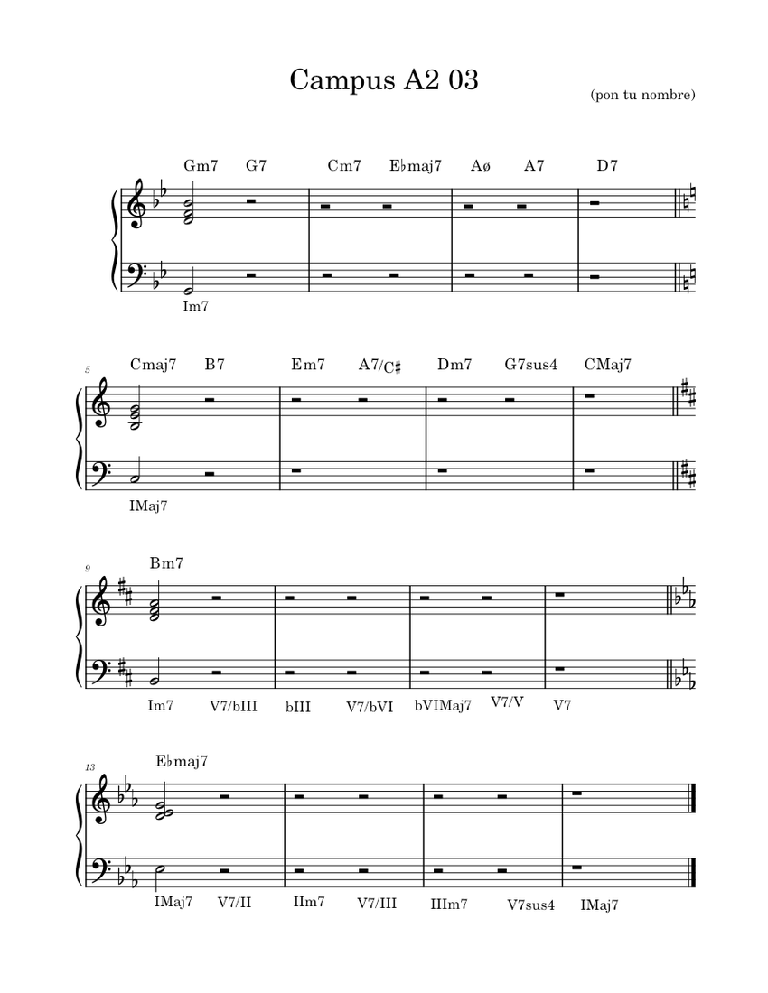 Campus A2 03 Sheet Music with Chords for Piano (Solo) easy | MuseScore.com
