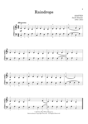 Play Official version of Raindrops Sheet Music by Jacob Schmitt for ...