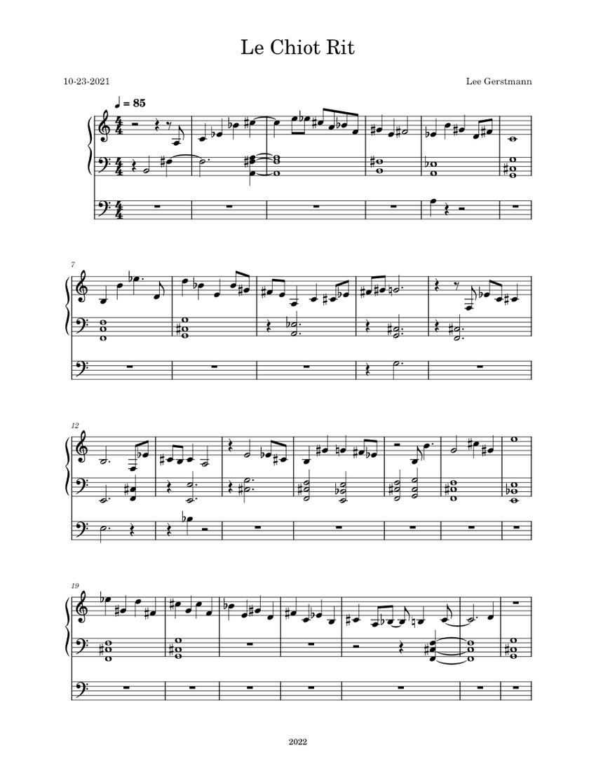 Le Chiot Rit Sheet music for Organ (Solo) | Musescore.com