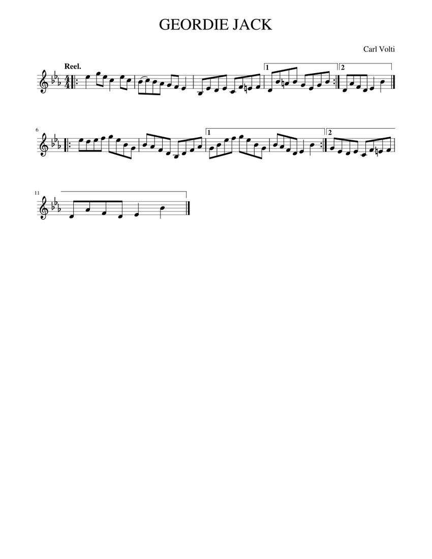 Carl Volti - GEORDIE JACK Sheet music for Piano (Solo) Easy | Musescore.com