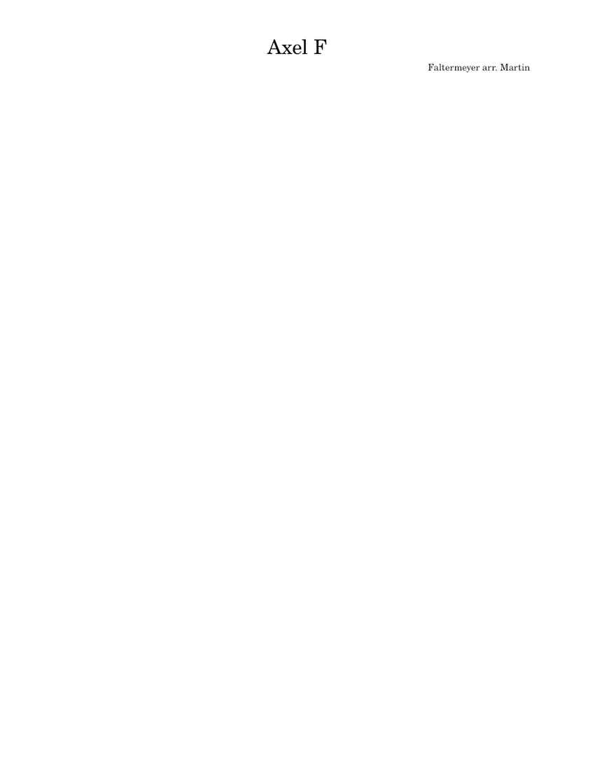 Axel F Sheet music for Trombone, Tuba, Flute, Clarinet in b-flat & more ...