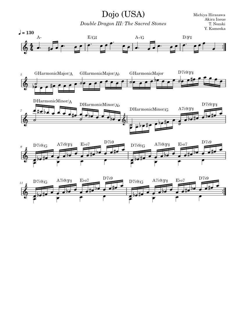 Dojo (USA) Sheet music for Piano (Solo) | Musescore.com
