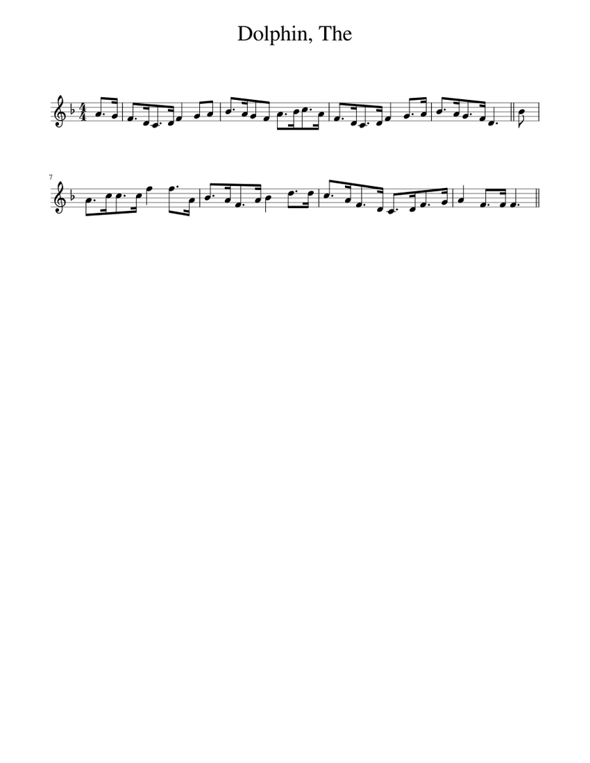 The Dolphin Sheet Music for Piano (Solo) Easy | MuseScore.com