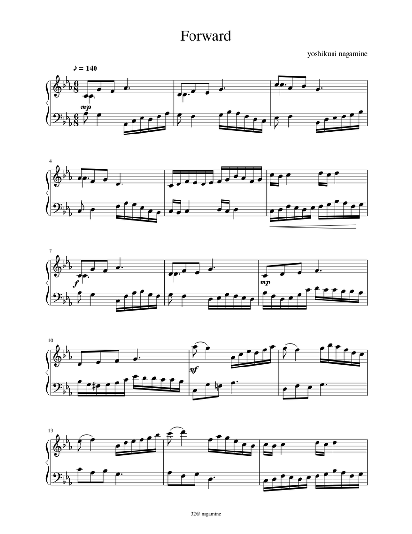 Forward Sheet music for Piano (Solo) | Musescore.com